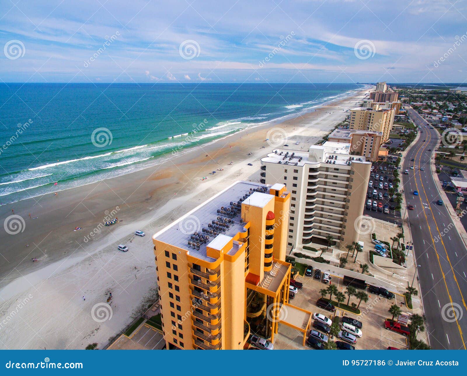 Aerial View of Daytona Beach Stock Photo - Image of coastline, tourist ...