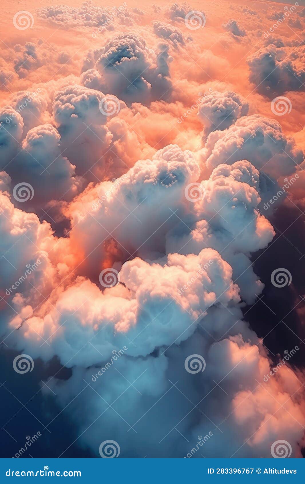 Aerial View of a Dense Cloud Formation from Above Stock Image - Image ...