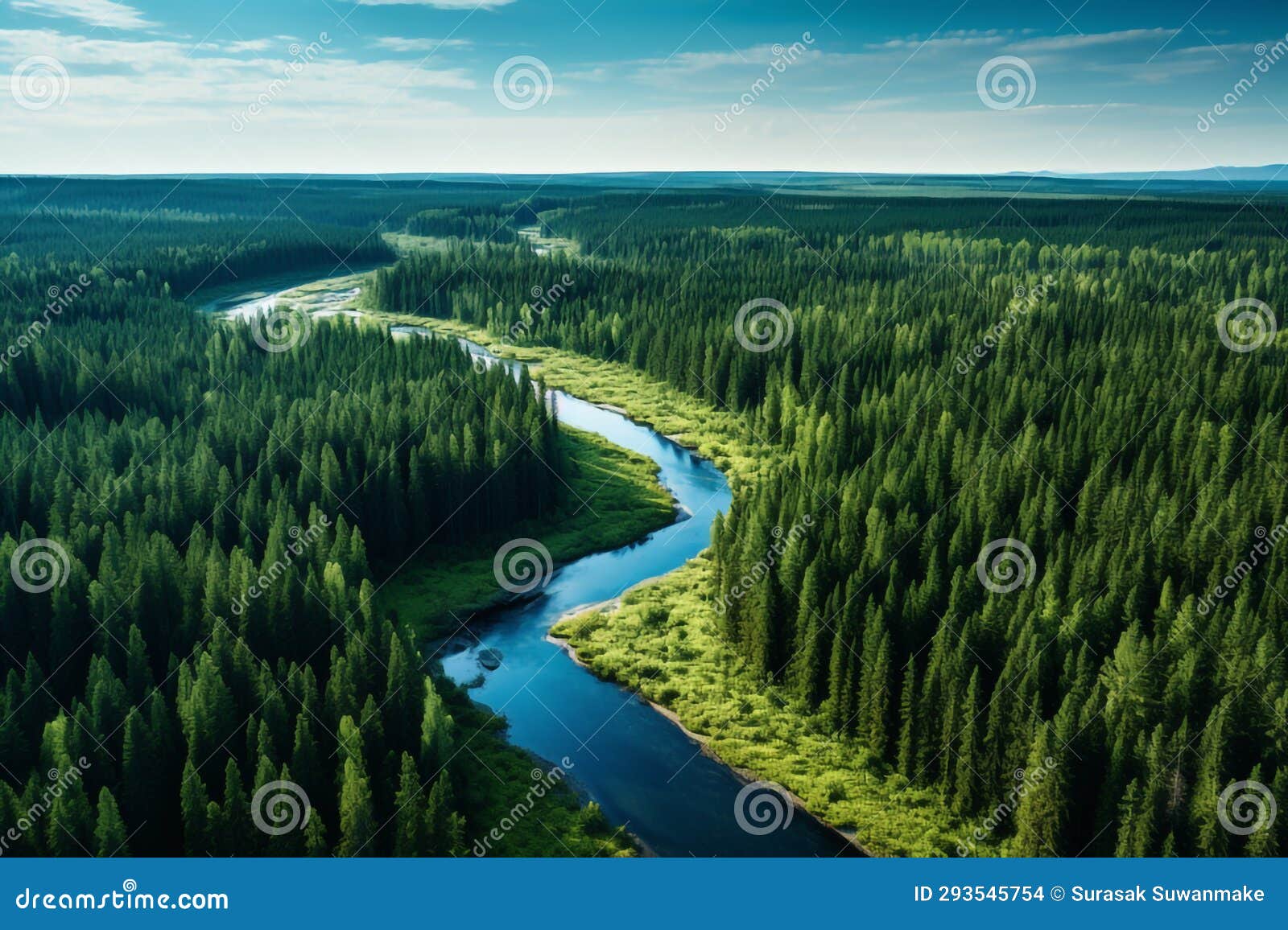 Aerial View of a Dense, Multi-colored Autumn Forest with a Road Cutting ...