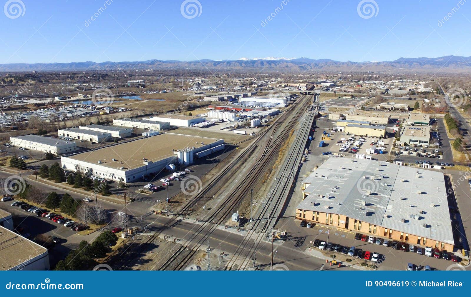 Aerial View of Denver in Colorado Stock Image - Image of building ...