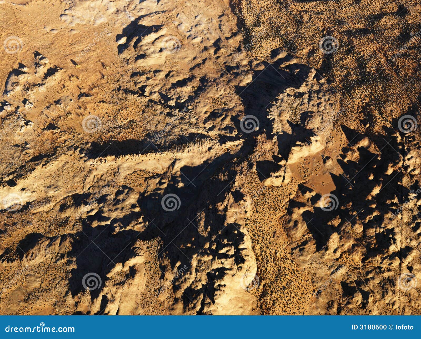 Aerial view of desert stock photo. Image of photograph - 3180600