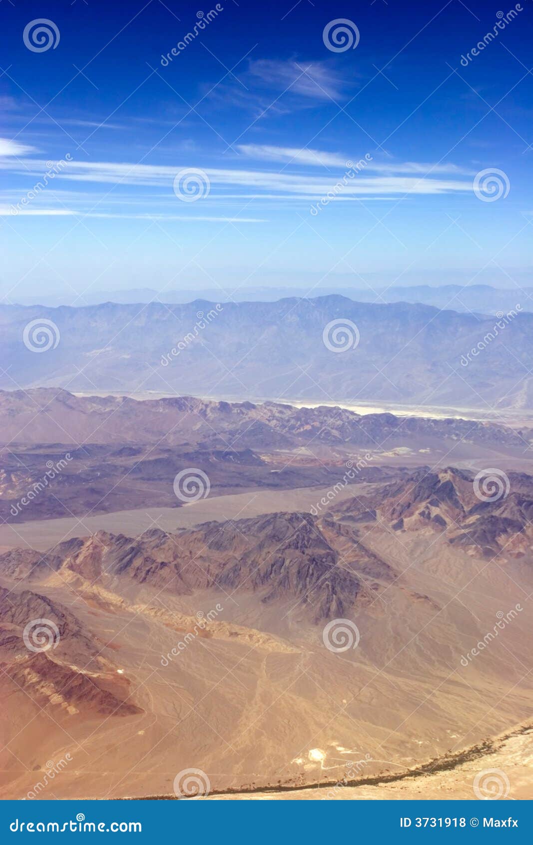 Aerial view of desert stock photo. Image of plane, landscape - 3731918