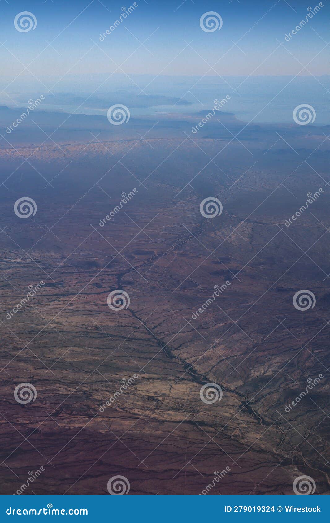 Aerial View of a Desert Landscape in Mexico Stock Photo - Image of ...