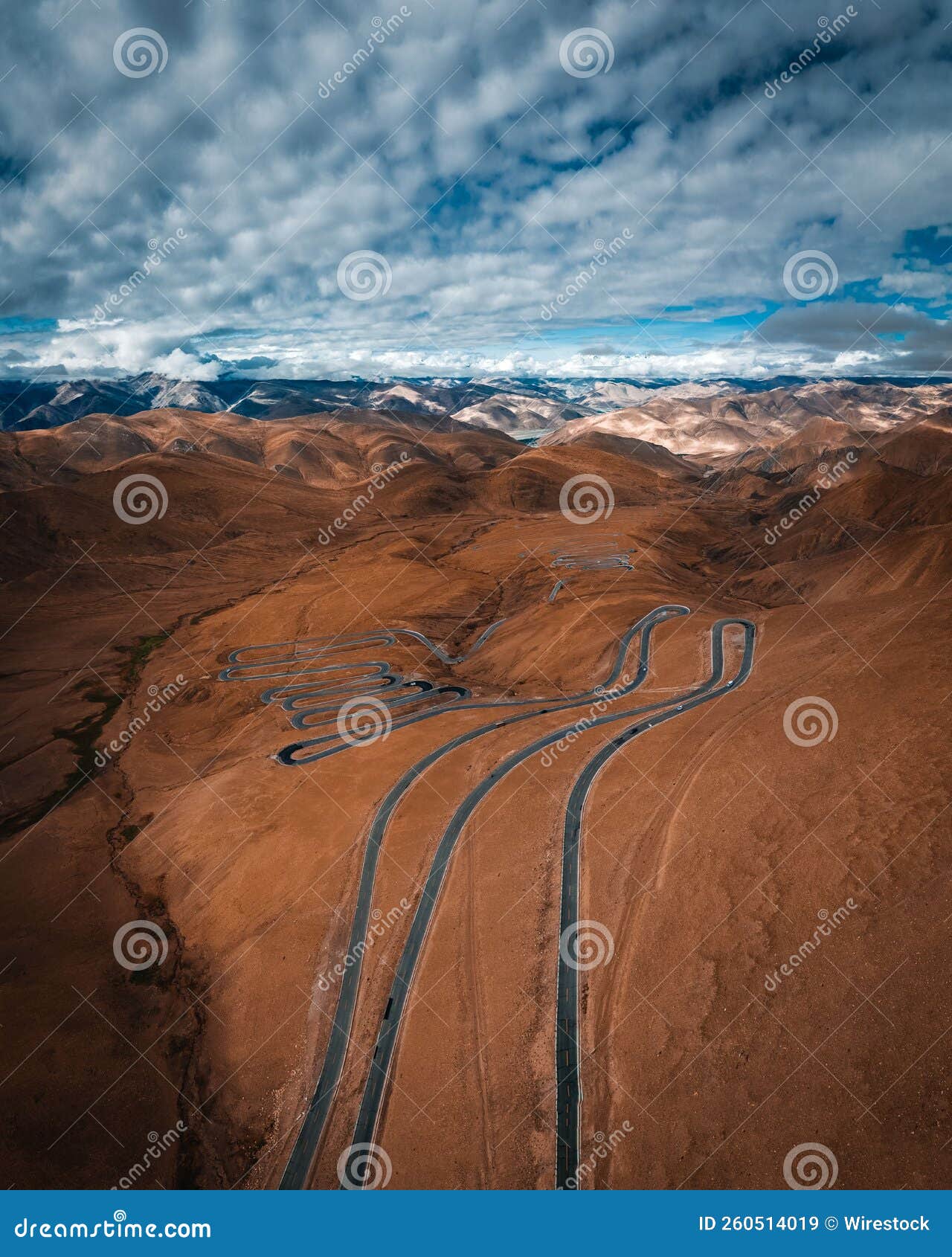 Aerial View of Desert Landscape with Roads Stock Image - Image of ...