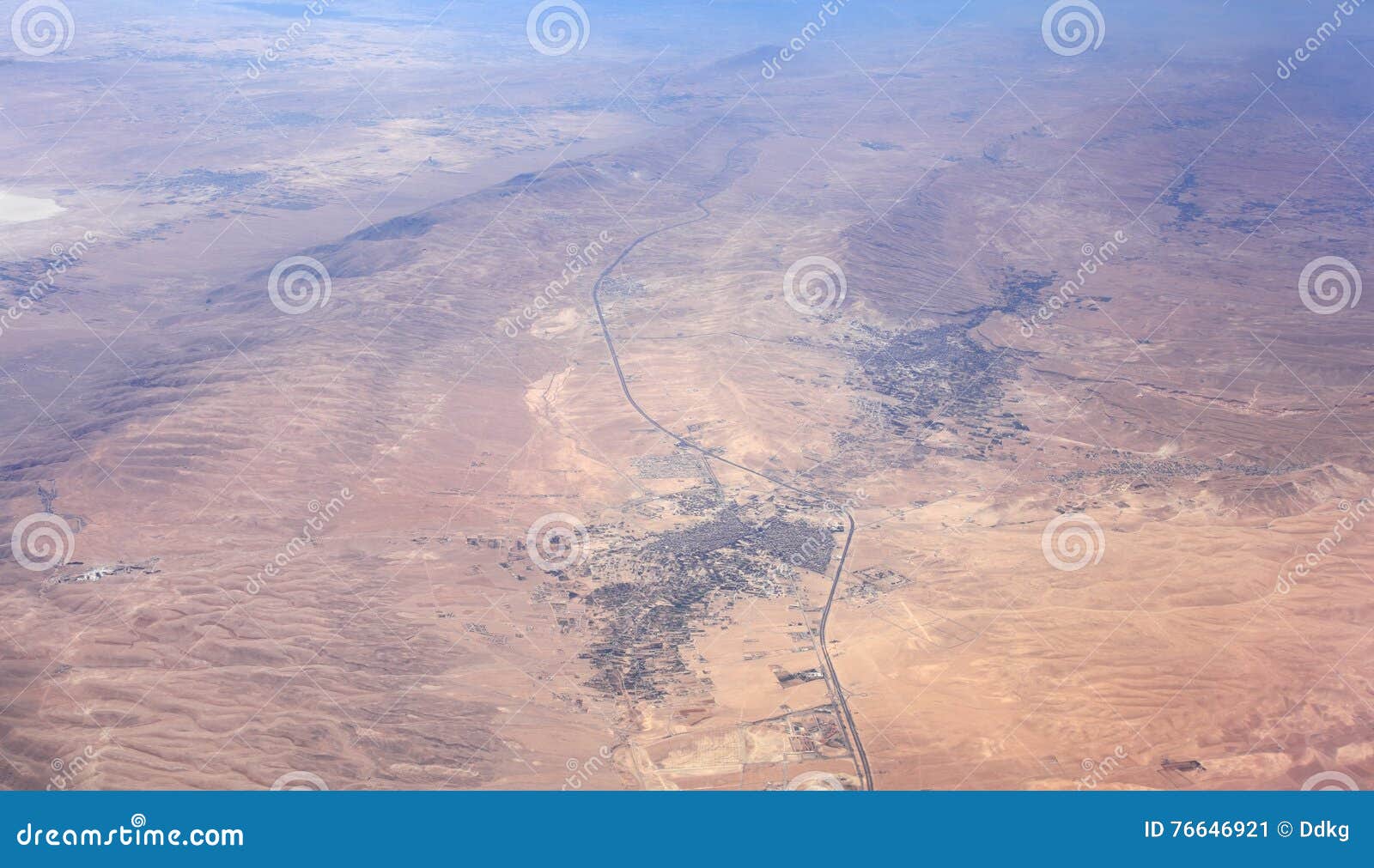 Aerial View of Desert Landscape Stock Image - Image of travel, flying ...