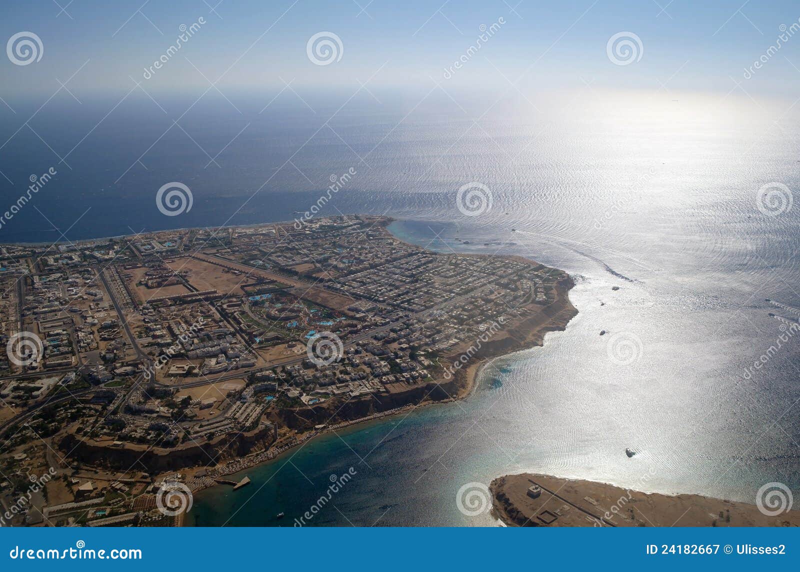 Aerial view desert and sea stock image. Image of horizon - 24182667