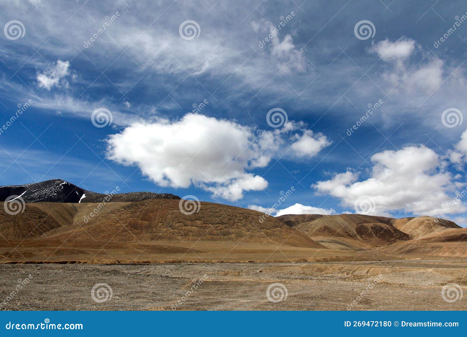 Aerial View of Desert Surrounded by Mountains Stock Photo - Image of ...