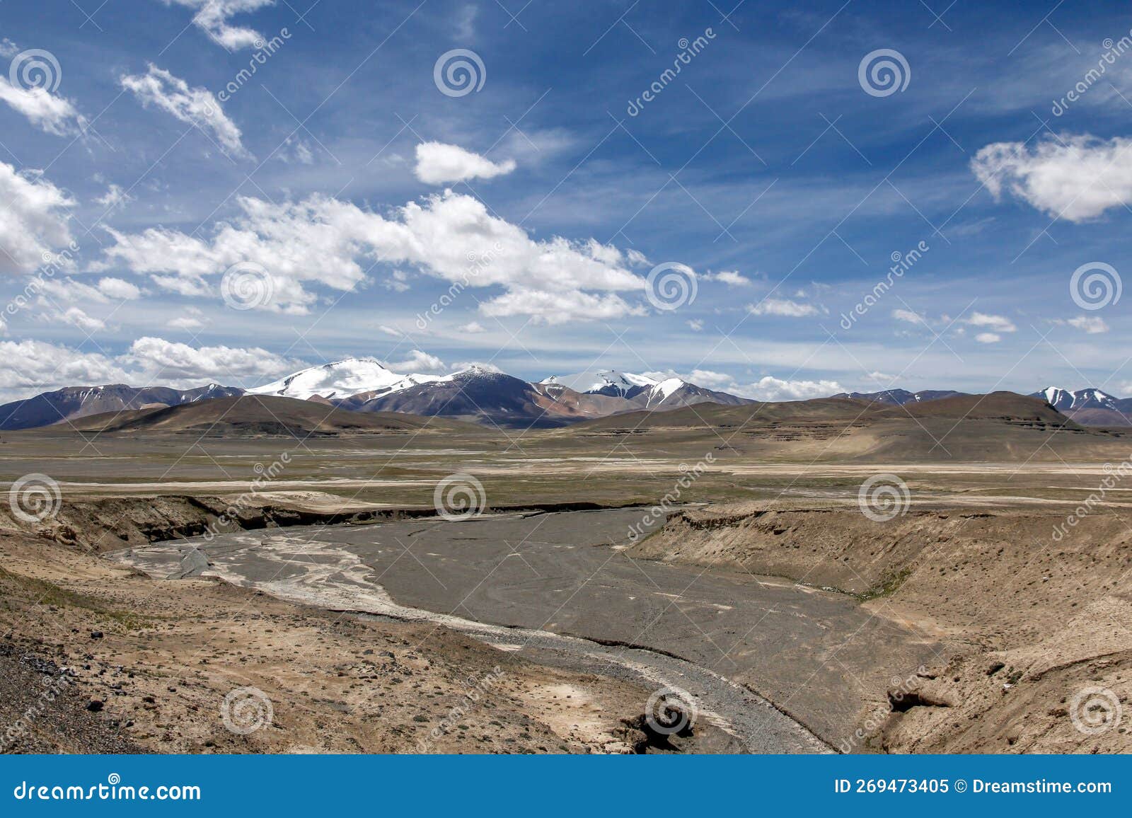 Aerial View of Desert Surrounded by Mountains Stock Image - Image of ...