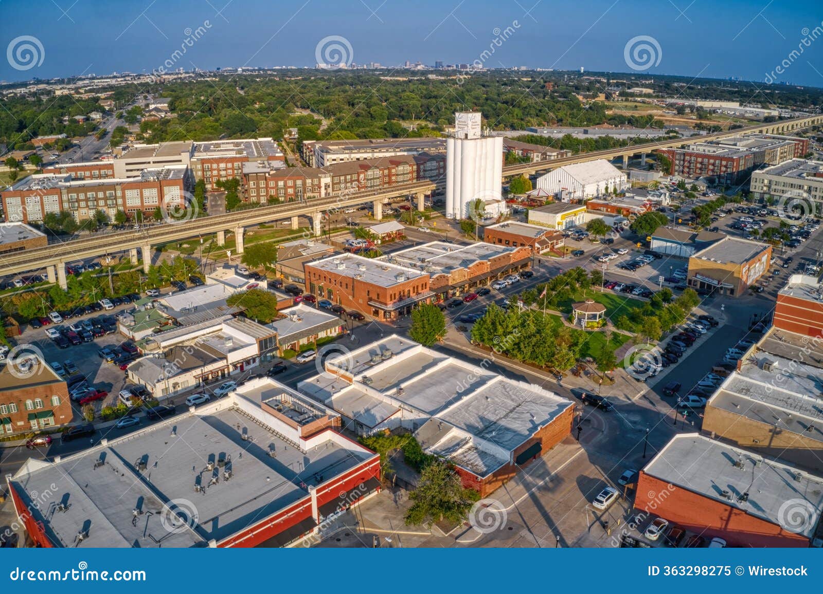 Aerial View of the DFW Suburb of Carrollton, Texas. Stock Image - Image ...