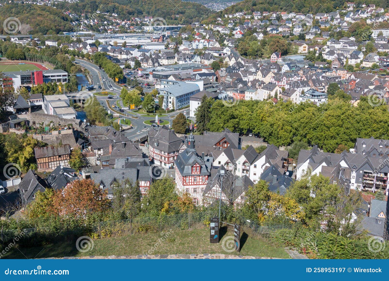 Aerial View of the Dillenburg, Germany Editorial Photography - Image of ...