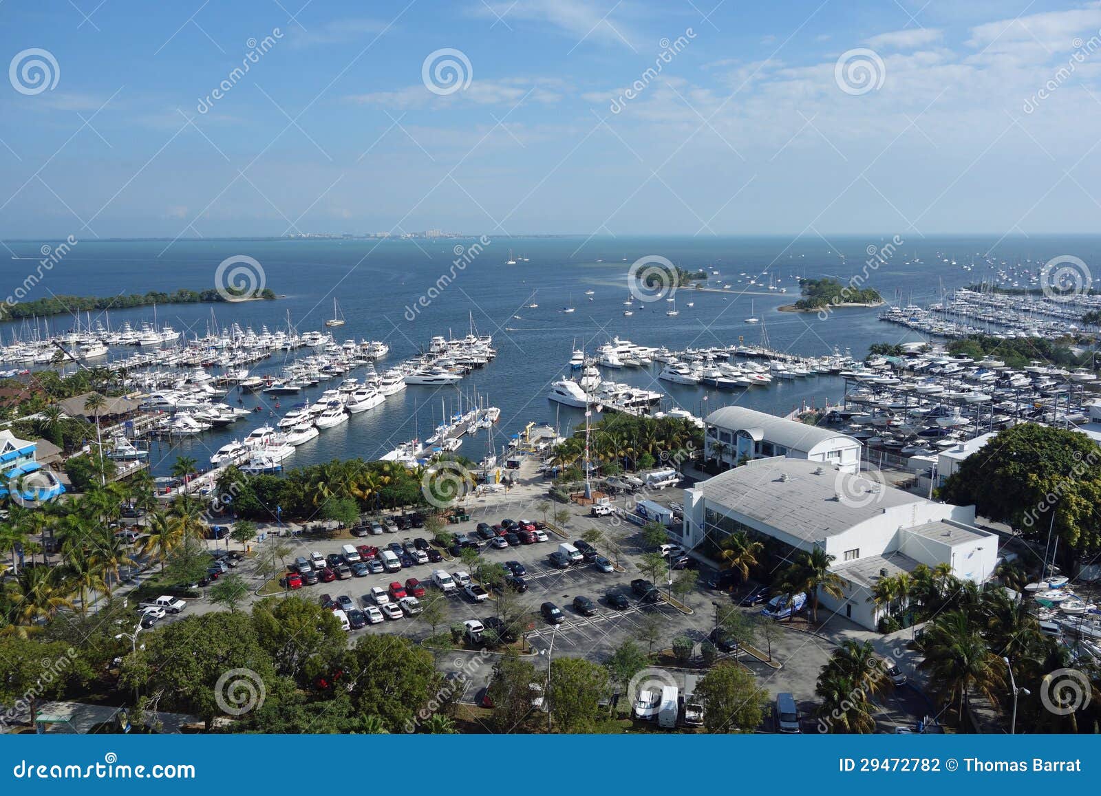 Aerial view of Dinner Key stock photo. Image of south - 29472782