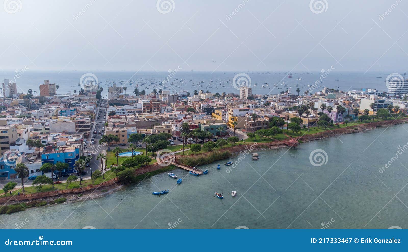 Aerial View of the District of La Punta, Located in Callao Stock Image ...