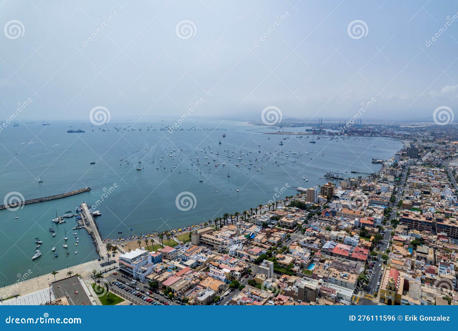 Aerial View of the District of La Punta, Located in Callao Stock Photo ...