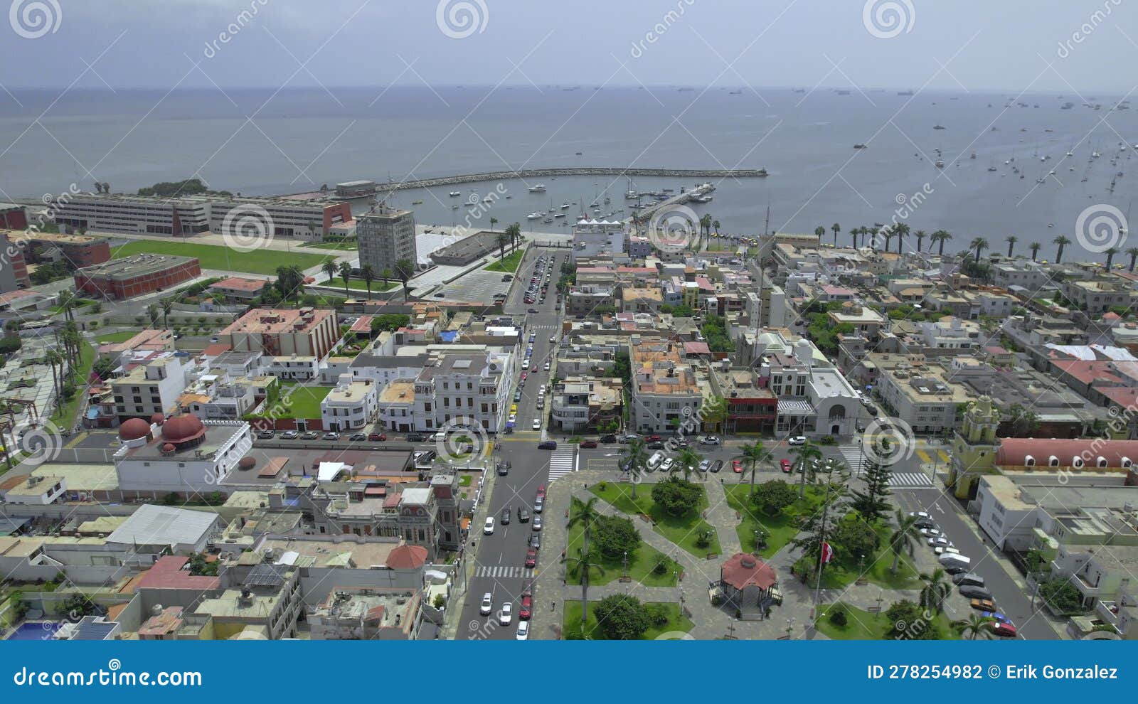 Aerial View of the District of La Punta, Located in Callao. Stock ...