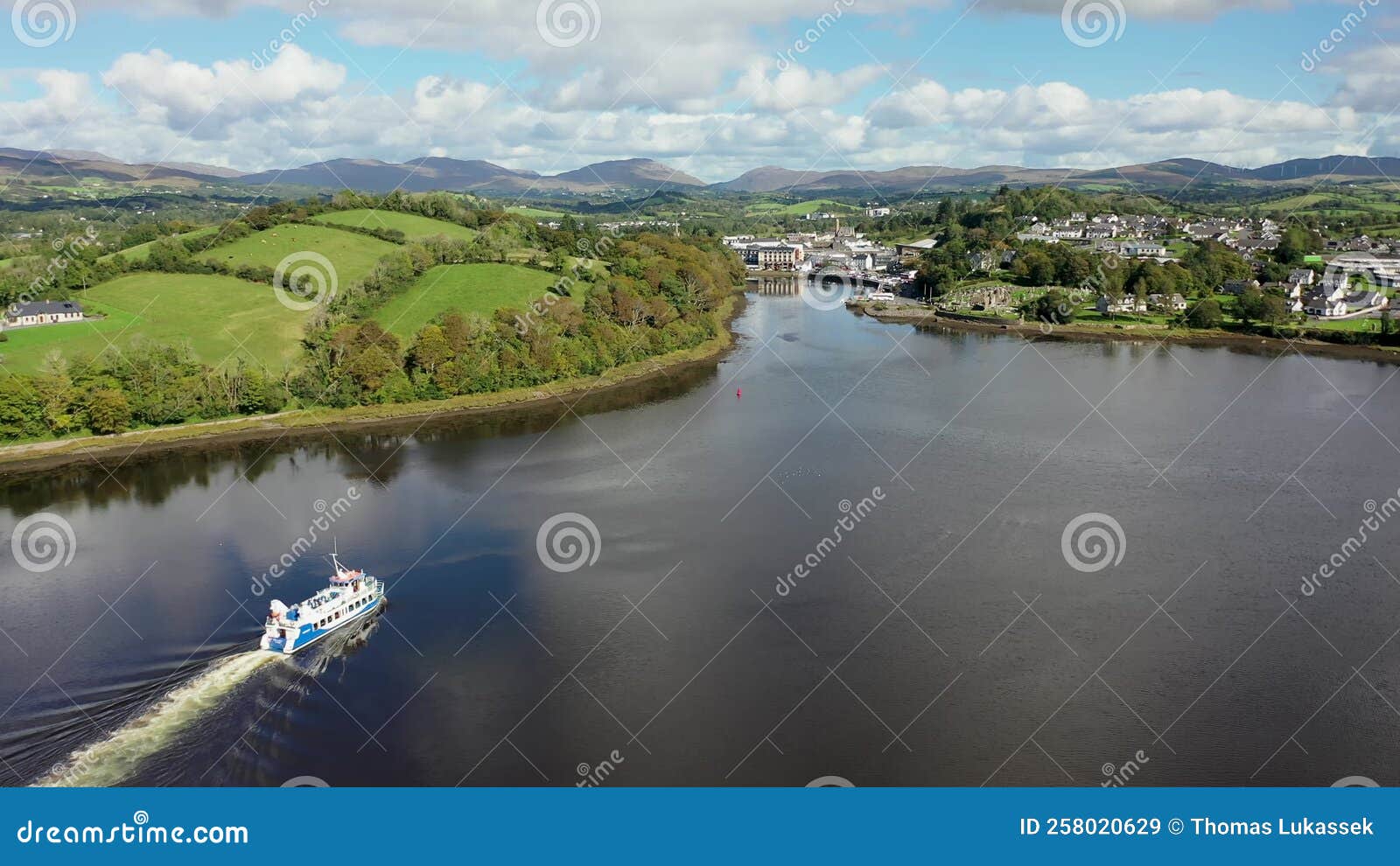 Aerial View of Donegal Town, County Donegal, Ireland Stock Video ...