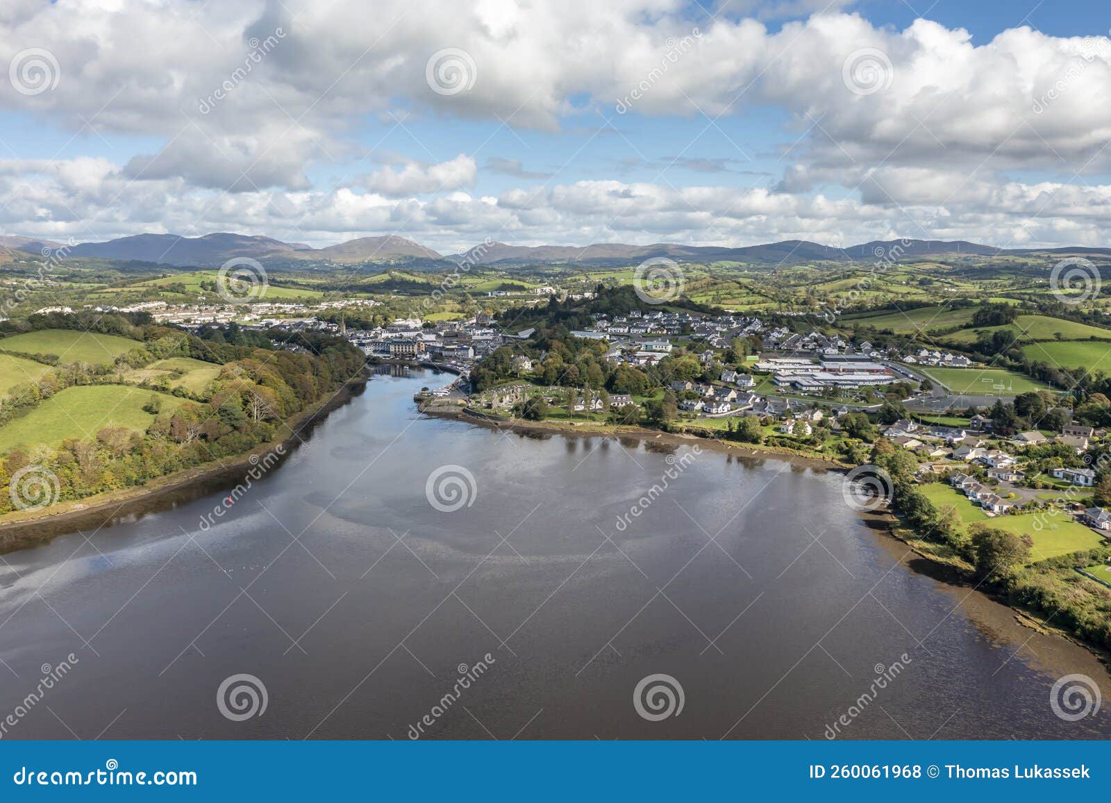 Aerial View of Donegal Town, County Donegal, Ireland Stock Photo ...