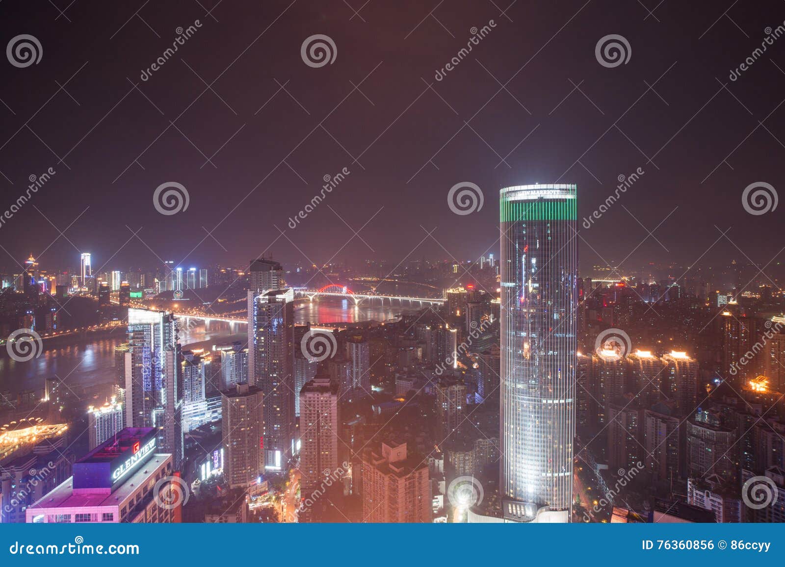 Aerial View of the Downtown in Chongqing Editorial Photo - Image of ...