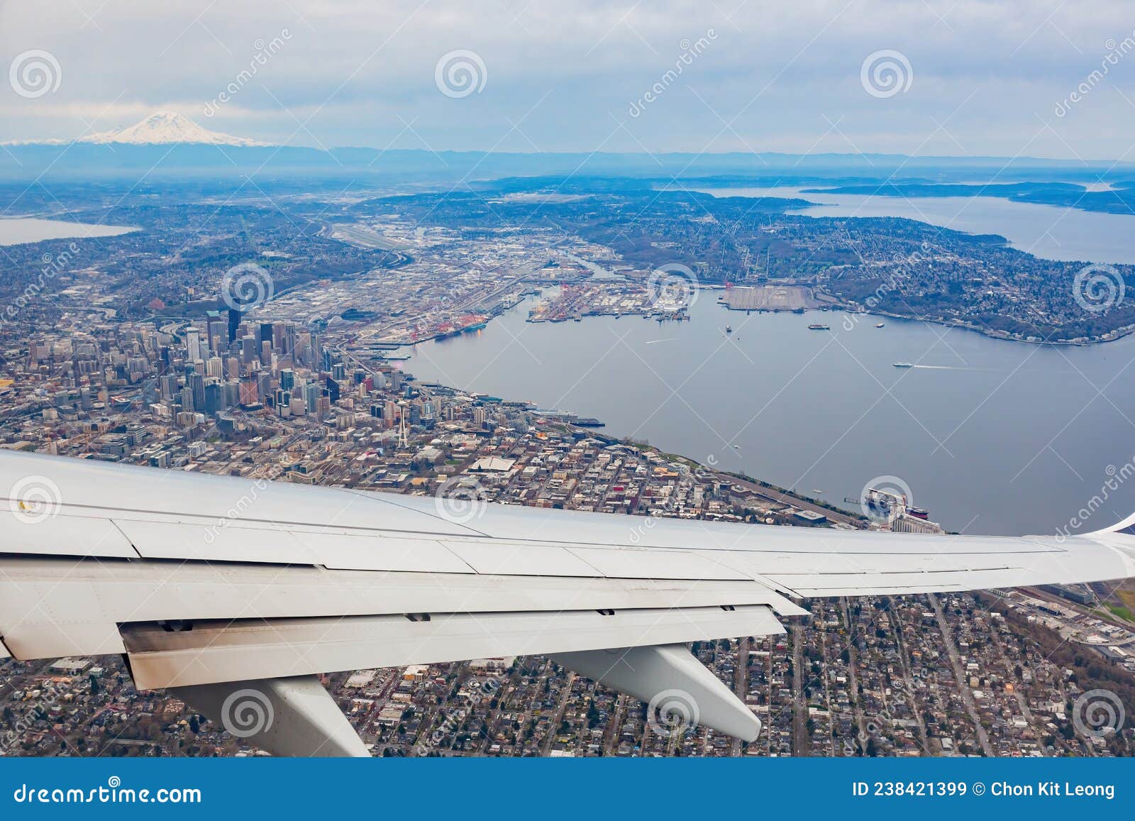 Aerial View of the Downtown Cityscape of Seattle Stock Image - Image of ...