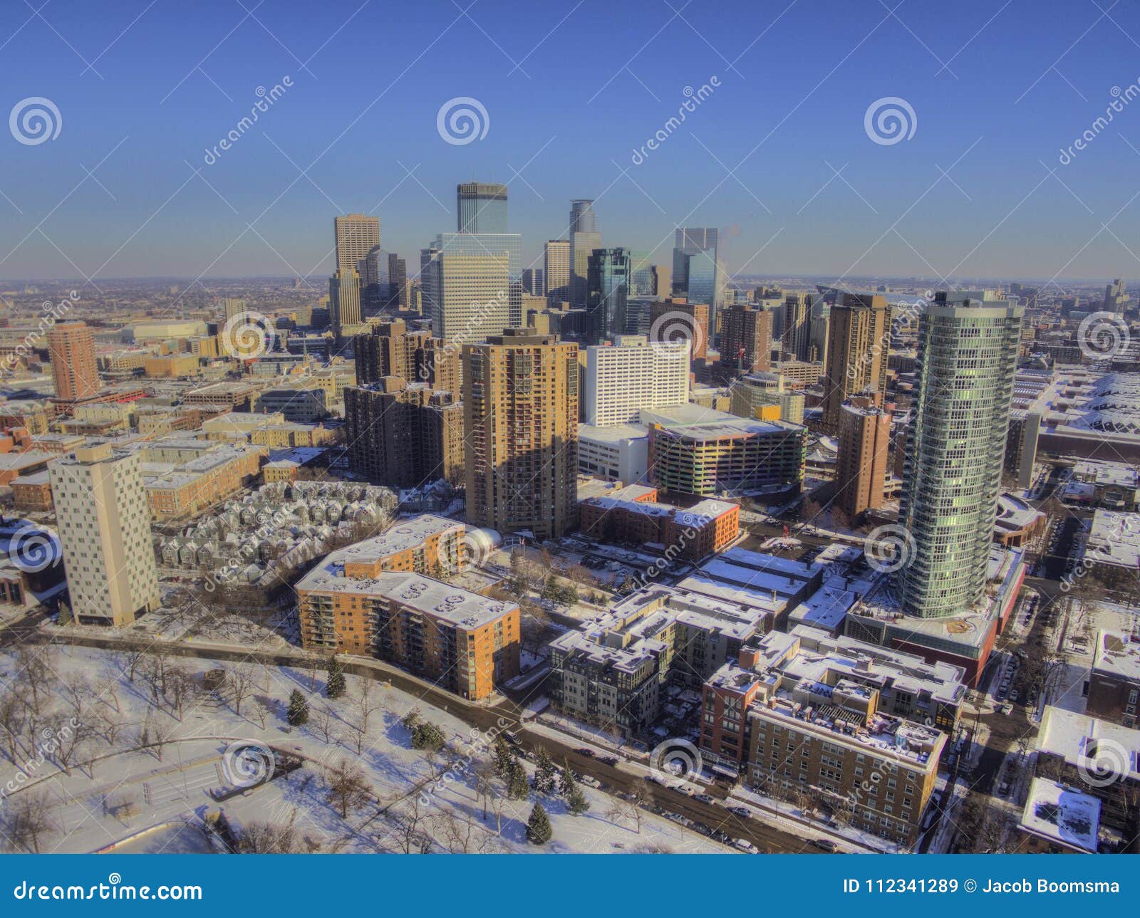 Aerial View of the Minneapolis Skyline during Winter Stock Image ... Aerial View of the Minneapolis Skyline during Winter Stock Image ...