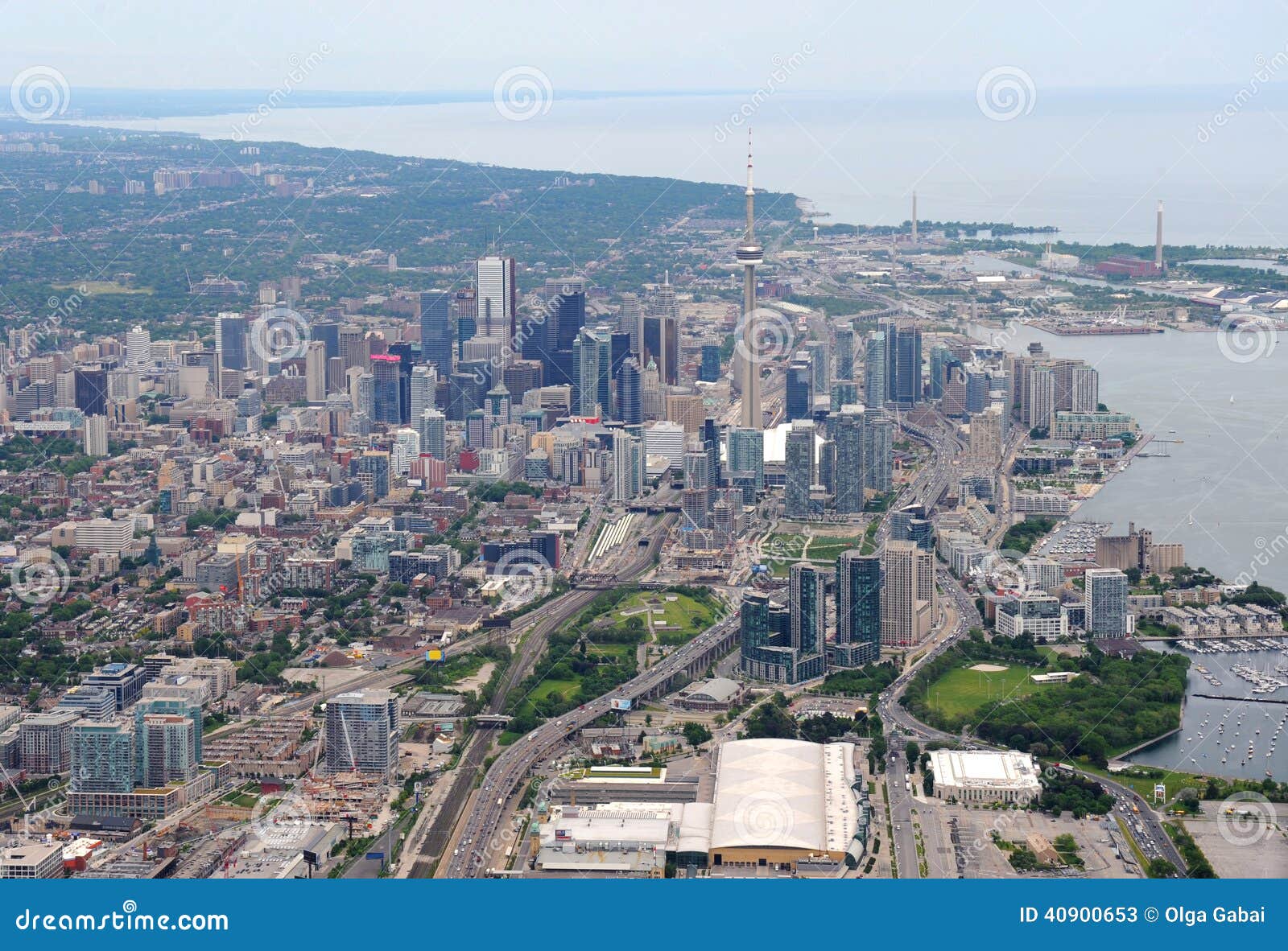 Aerial View of Downtown Toronto Stock Image - Image of high ...