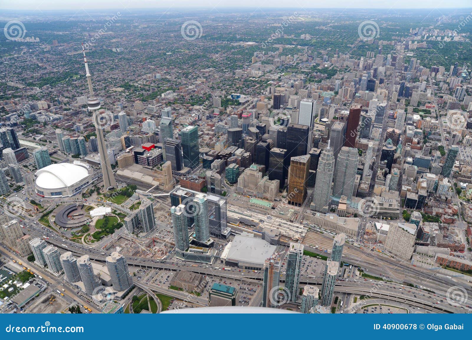 Aerial View of Downtown Toronto Stock Photo - Image of downtown ...