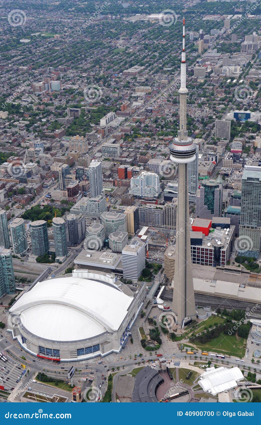 Aerial View of Downtown Toronto Stock Photo - Image of high, center ...