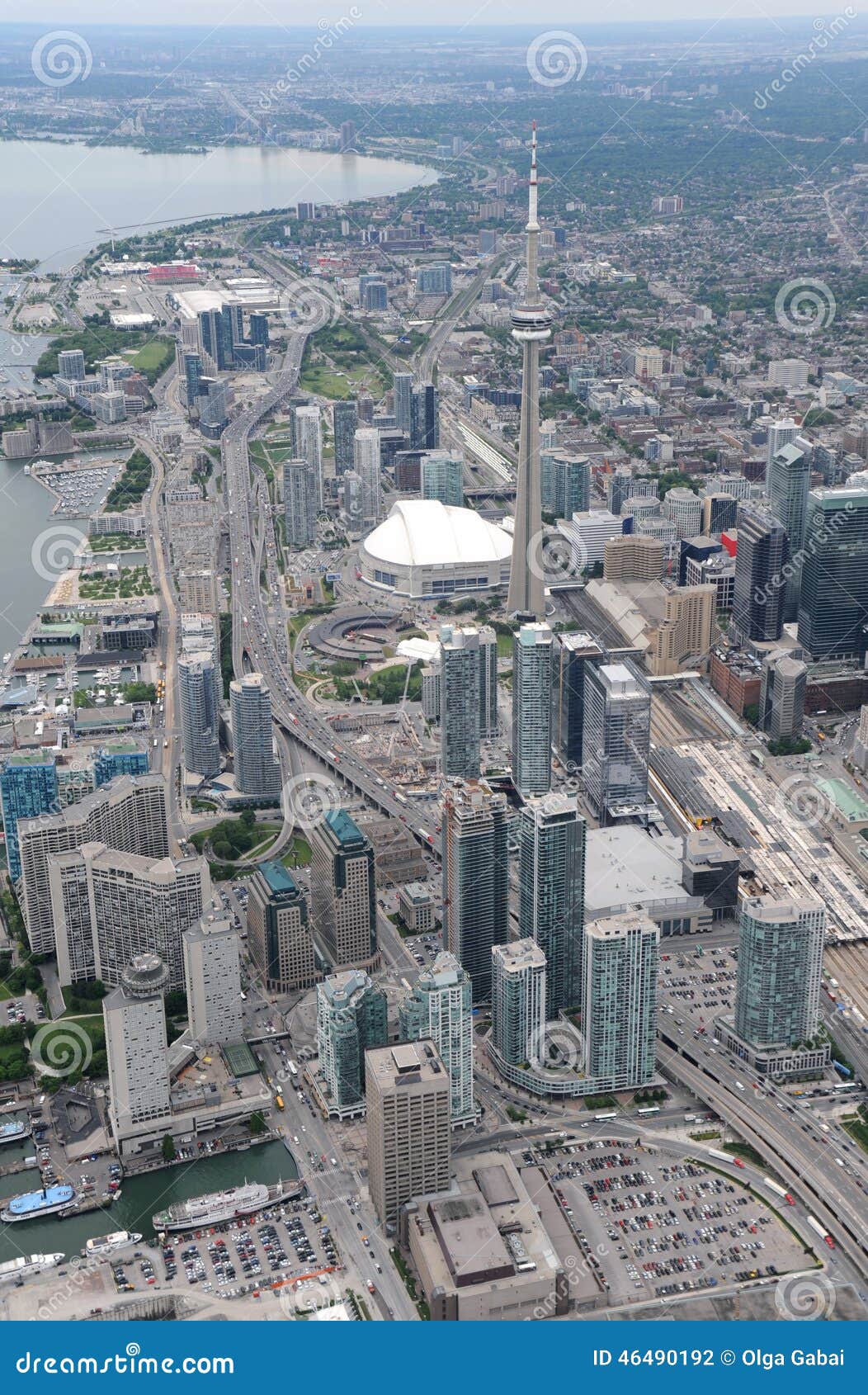 Aerial View of Downtown Toronto Stock Photo - Image of block, bridge ...