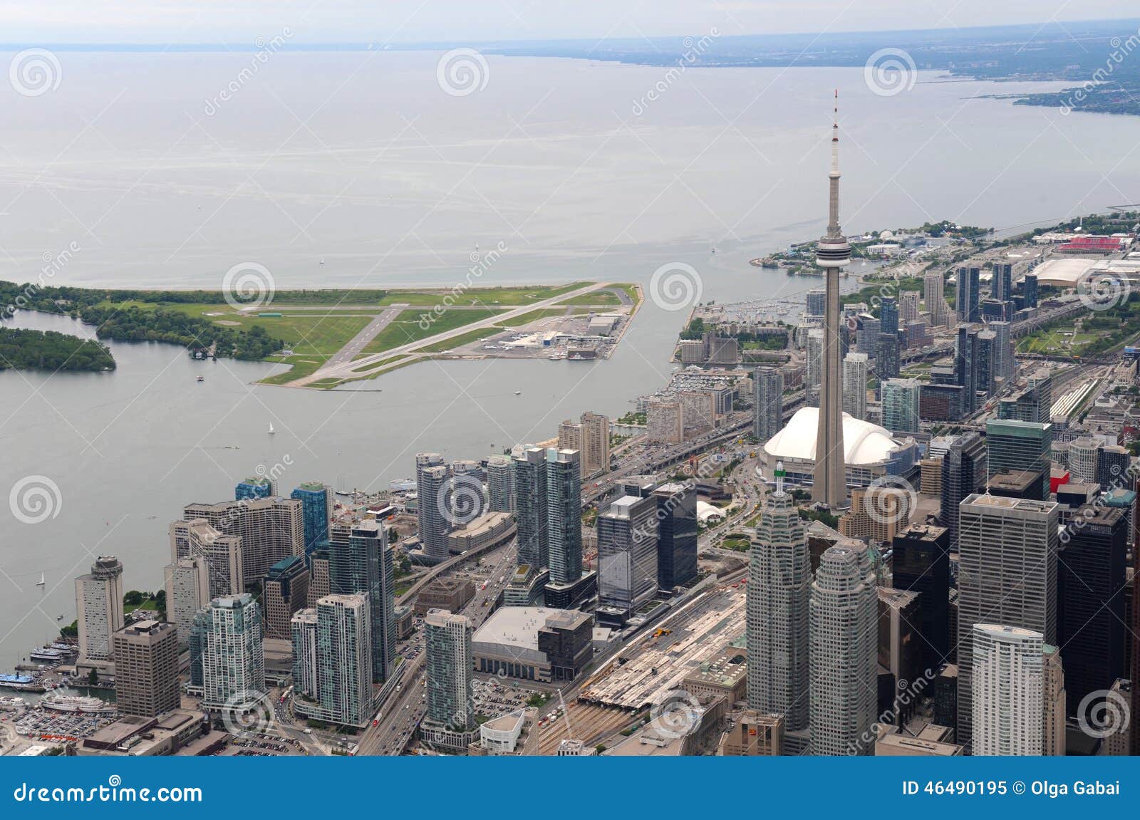 Aerial View of Downtown Toronto Stock Image - Image of bridge, altitude ...