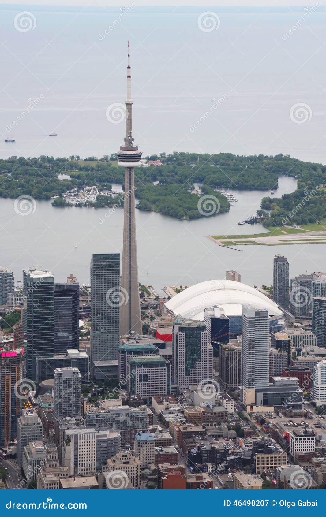 Aerial View of Downtown Toronto Stock Image - Image of block, flying ...