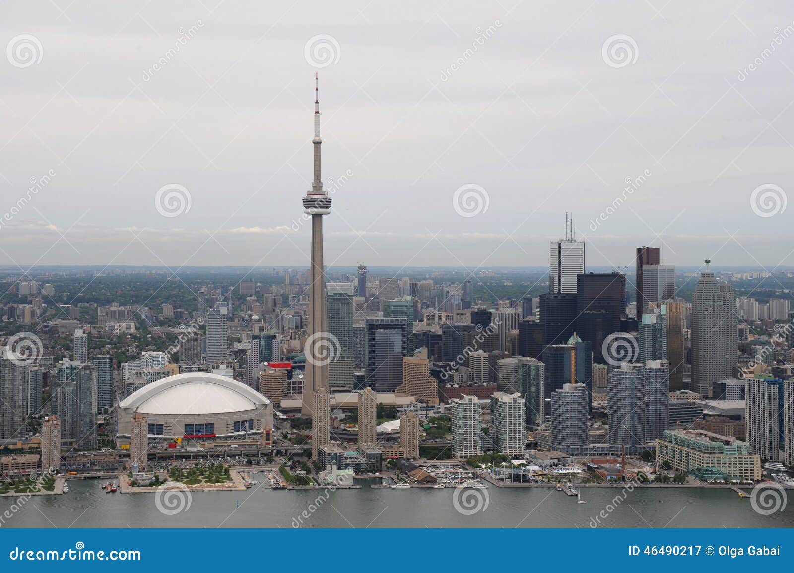 Aerial View of Downtown Toronto Stock Image - Image of high, altitude ...