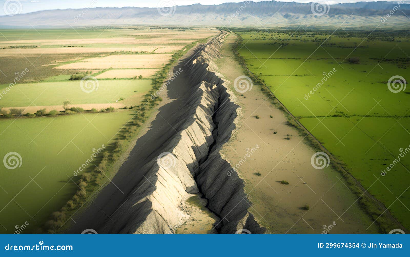 Aerial View of the Dry Riverbed. the Concept of Climate Change Stock ...