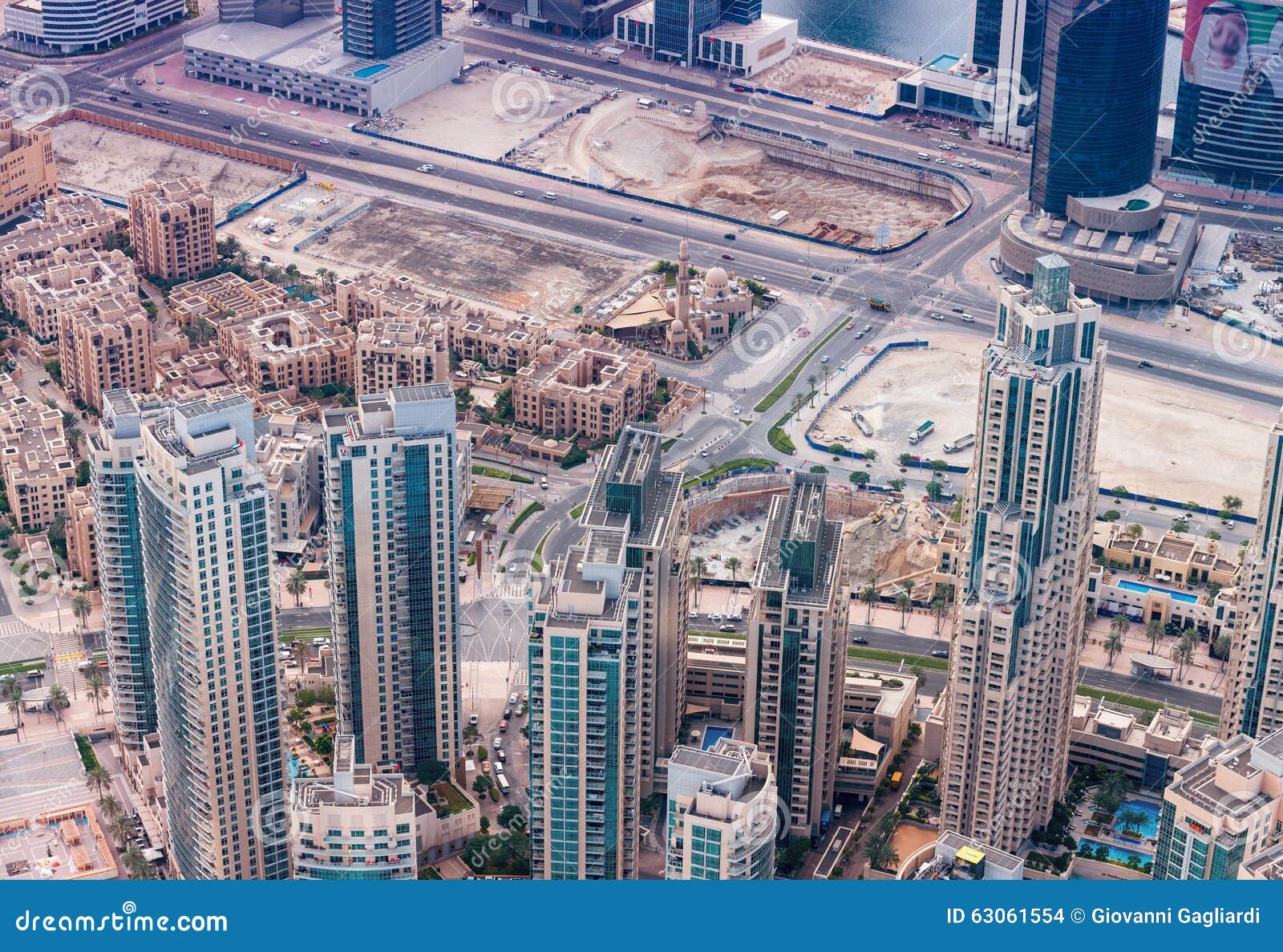 Aerial View of Dubai Skyline, UAE Editorial Stock Image - Image of tall ...