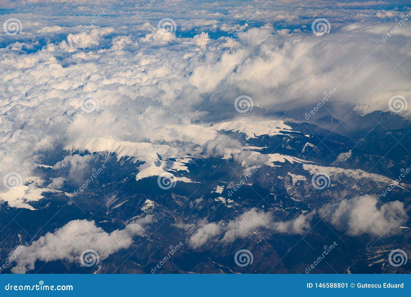 Aerial View of Earth View from Air Plane Stock Image - Image of weather ...