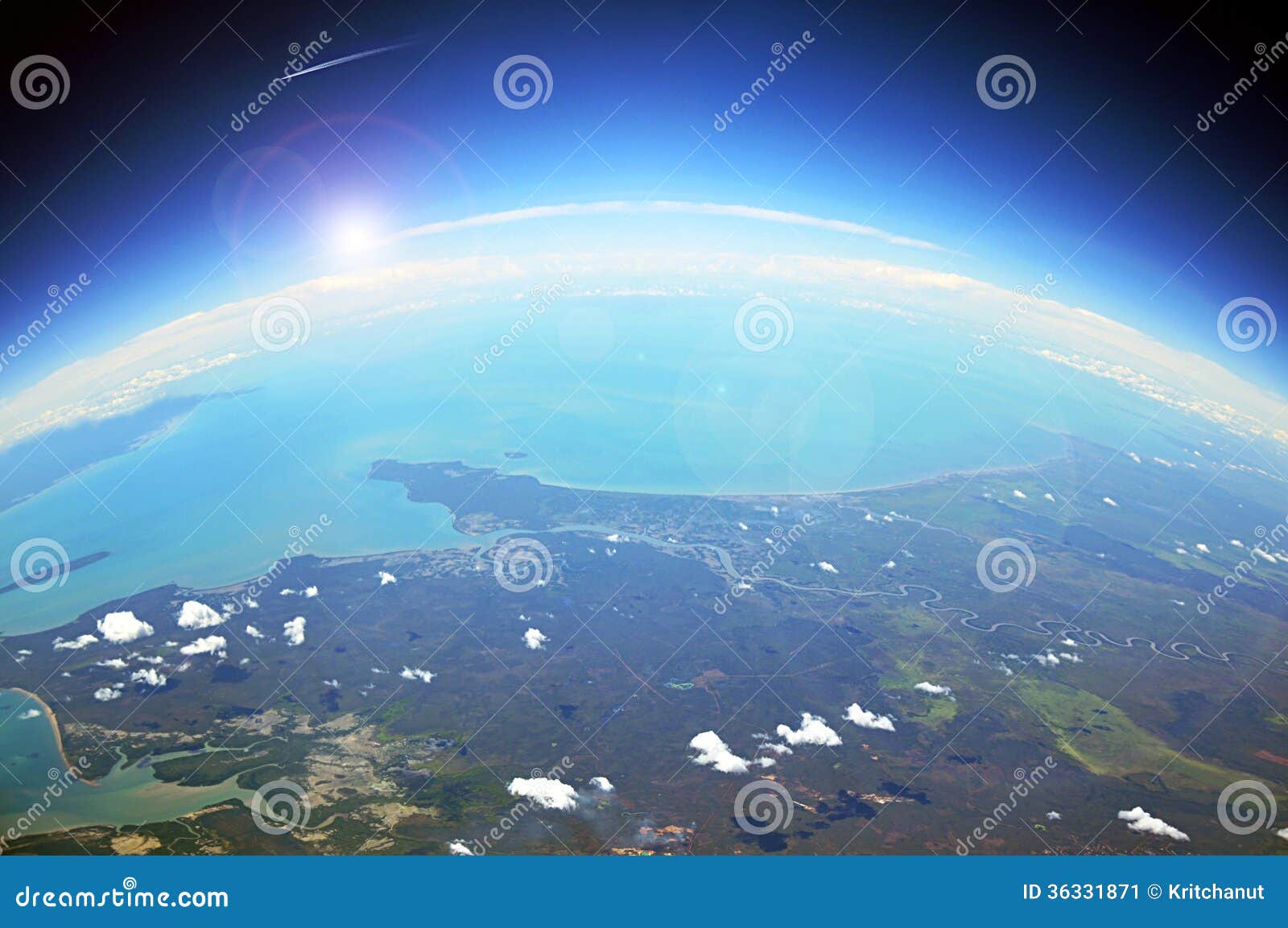 Aerial view of the earth stock image. Image of atmospheric - 36331871