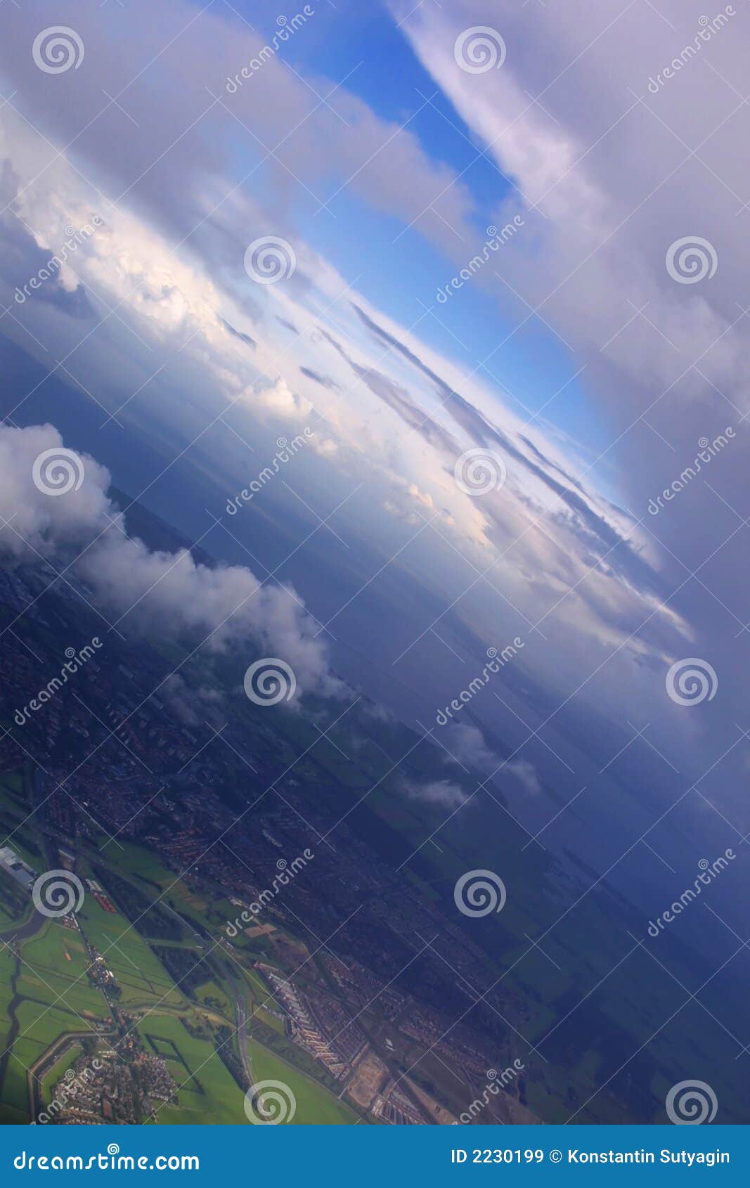 Aerial View of Earth & Sky Stock Image - Image of layers, green: 2230199