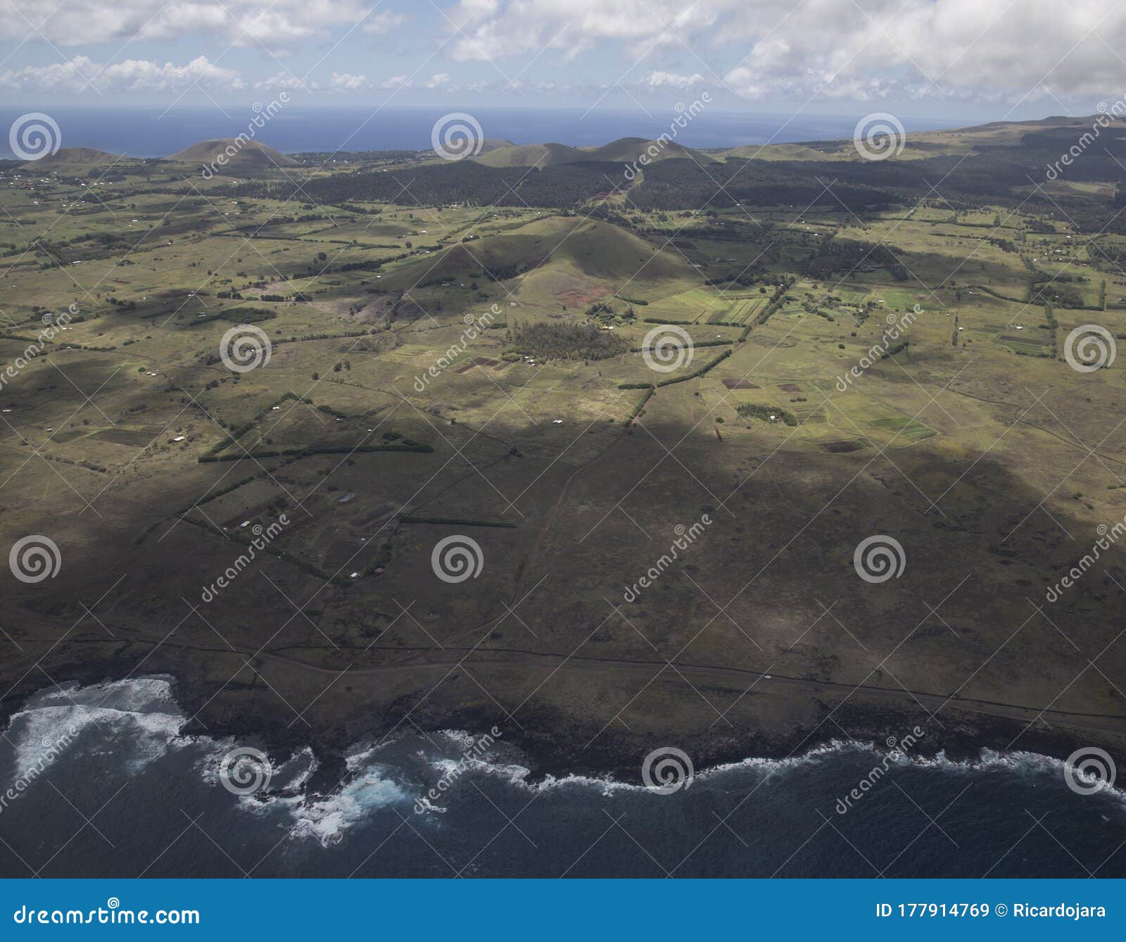 Aerial View of Easter Island Stock Image - Image of island, view: 177914769