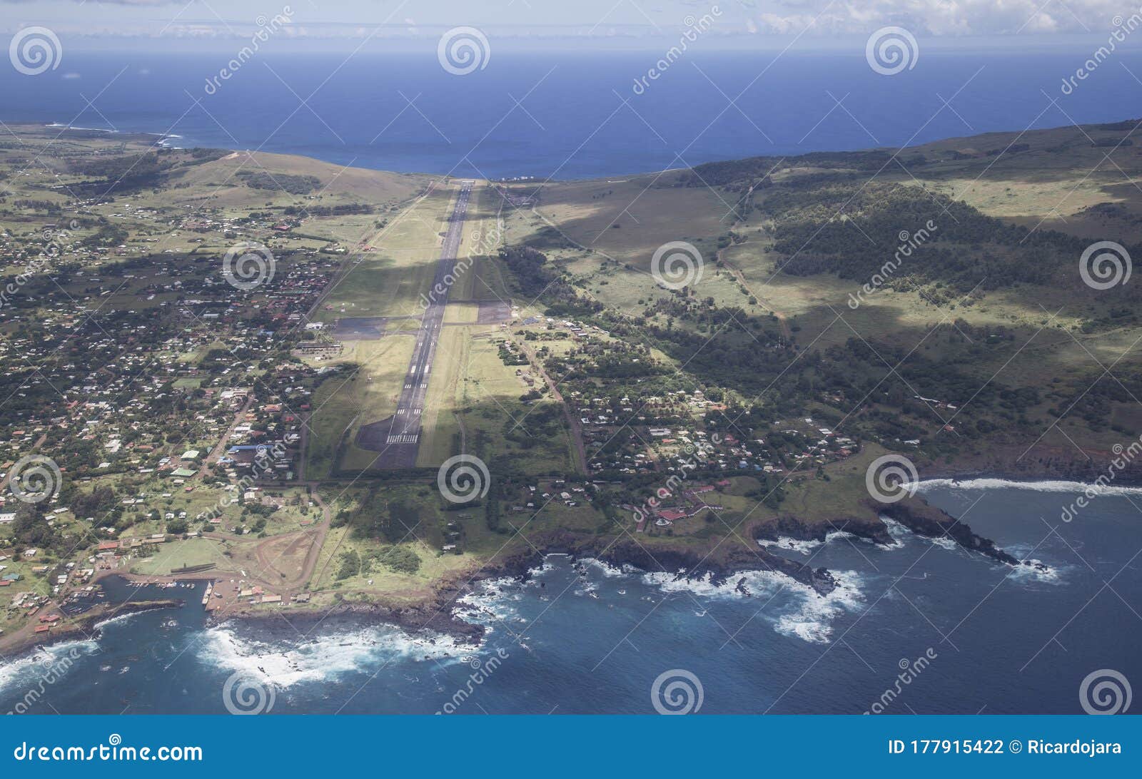 Aerial View of Easter Island Stock Photo - Image of chile, aerial ...