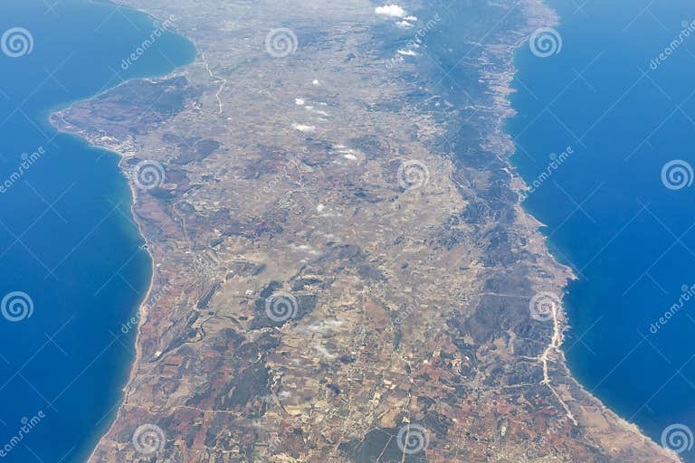 Aerial View of Eastern Cyprus Stock Photo - Image of mountains, coastal ...