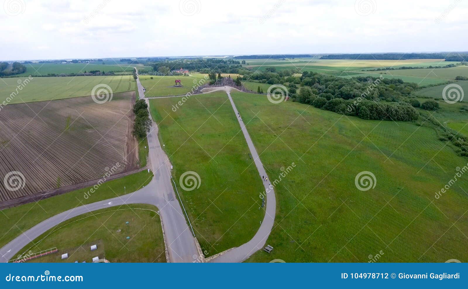 Aerial View of Eastern Europe Countryside Stock Photo - Image of ...