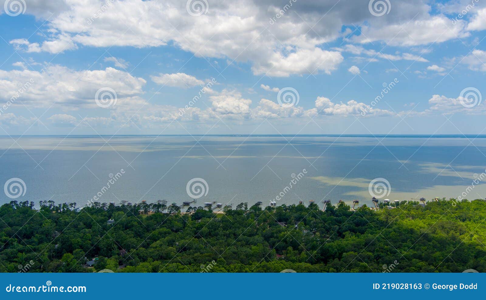 Aerial View of the Eastern Shore of Mobile Bay in May of 2021 Stock ...