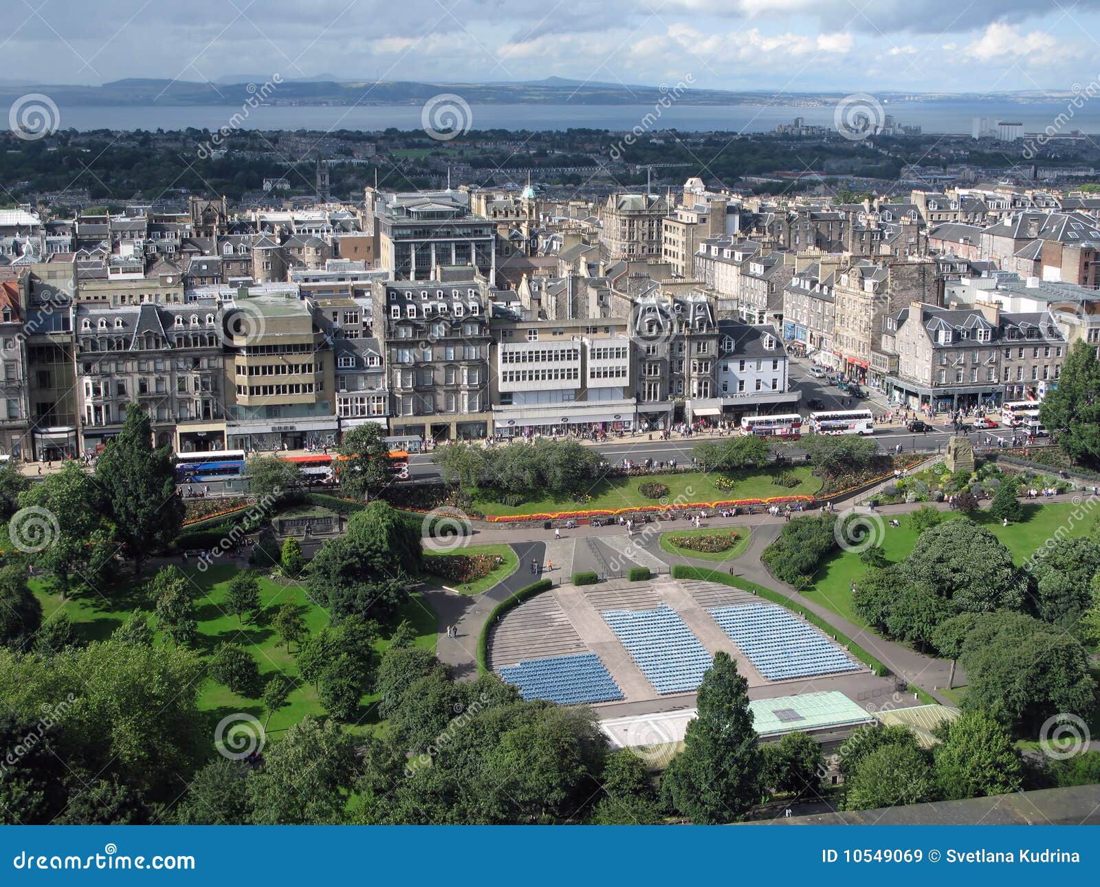 Aerial View of Edinburgh, the Capital of Scotland. Stock Image - Image ...