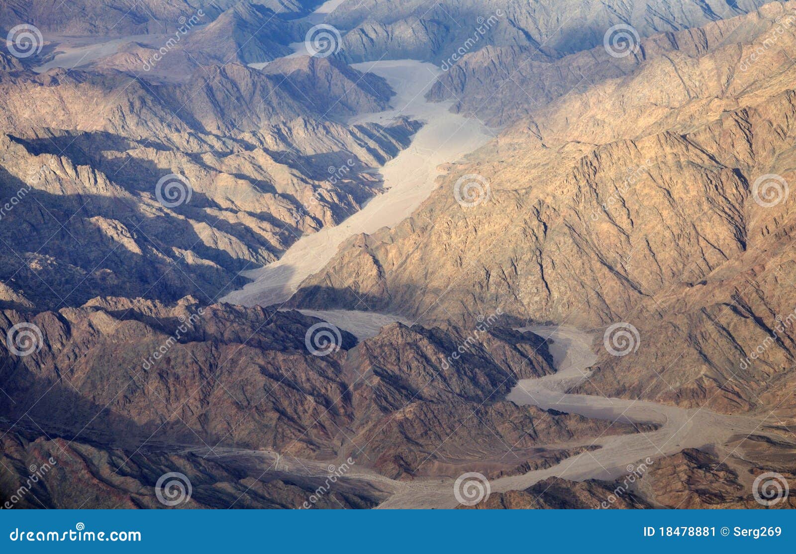 Aerial View of the Egyptian Mountains and Plateaus Stock Image - Image ...