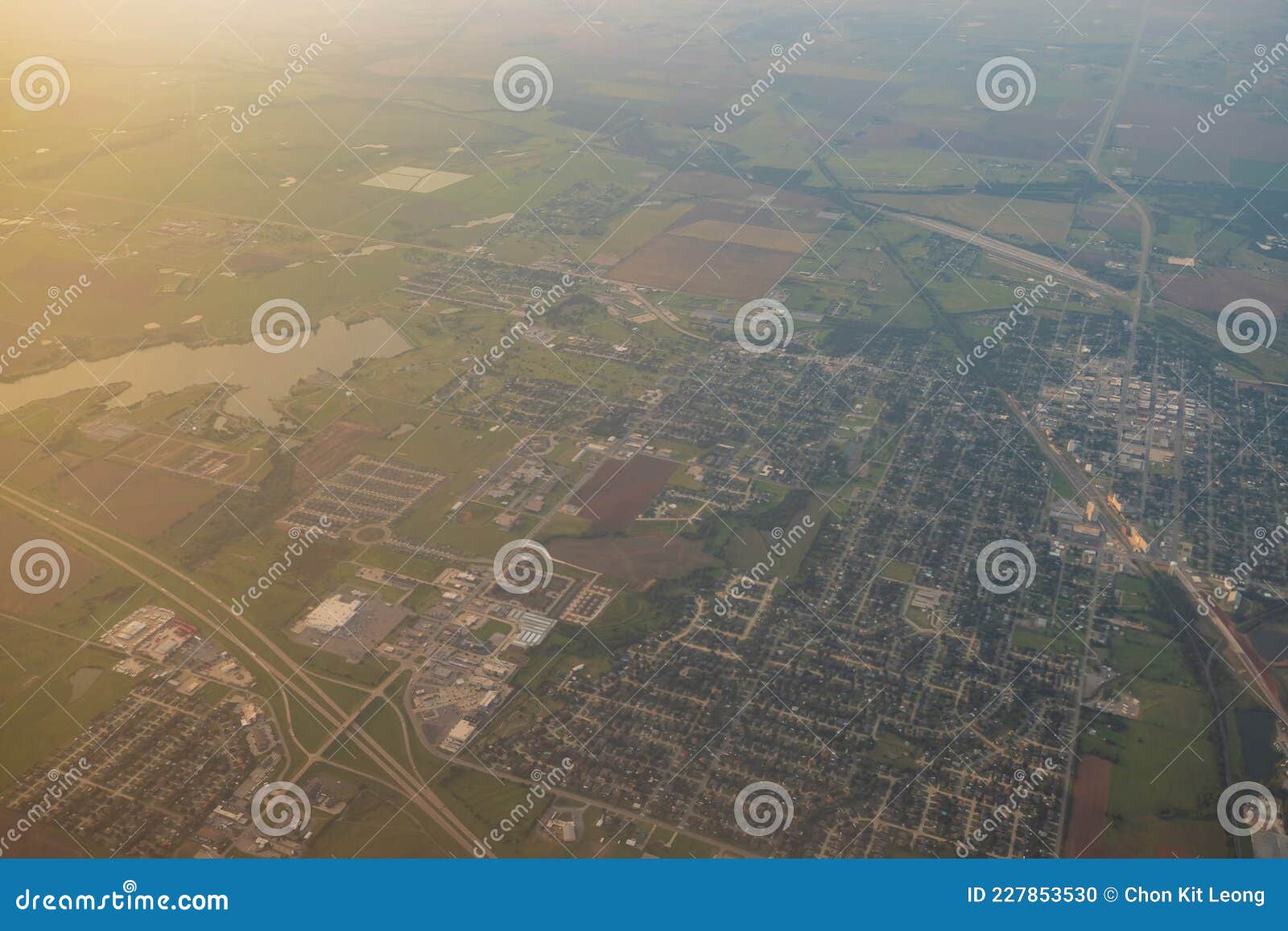 Aerial View of the El Reno City Stock Photo - Image of travel, view ...