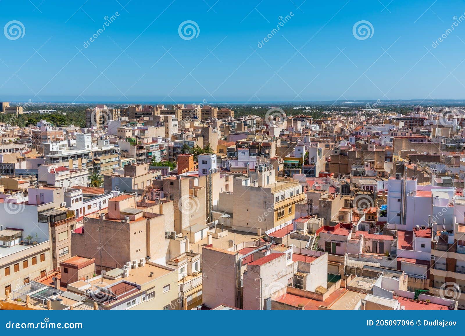 Aerial View of Elche, Spain Stock Photo - Image of landmark, iberia ...
