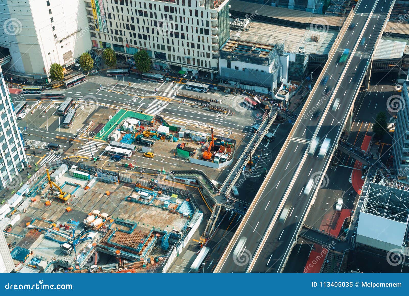 Aerial View of an Elevated Highway in Tokyo Stock Image - Image of ...