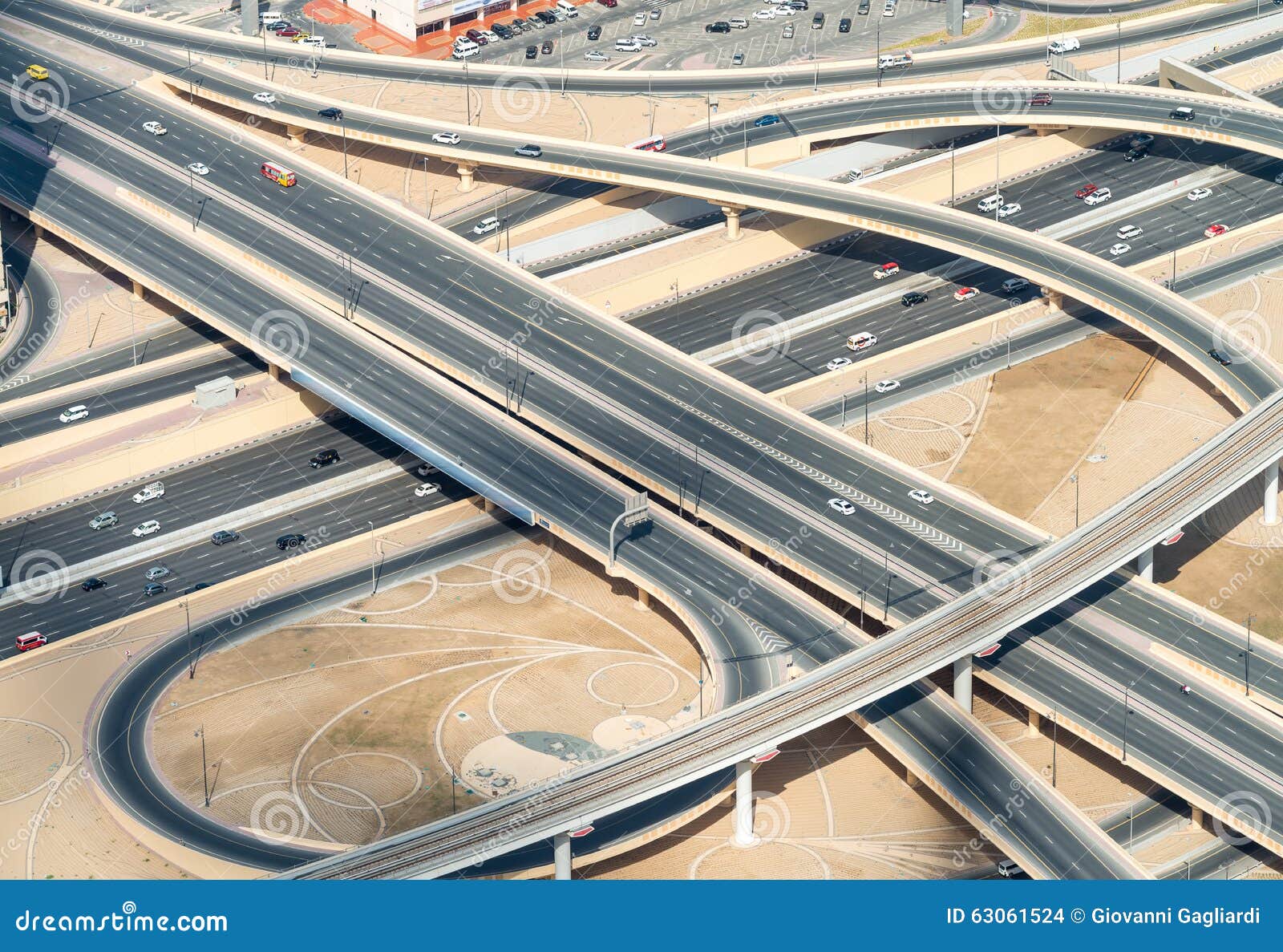 Aerial View of Elevated Interstate Interchange Editorial Stock Image ...