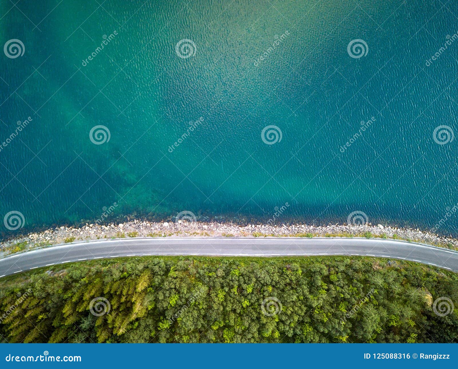 Aerial View of an Empty Road Stock Photo - Image of scandinavia ...