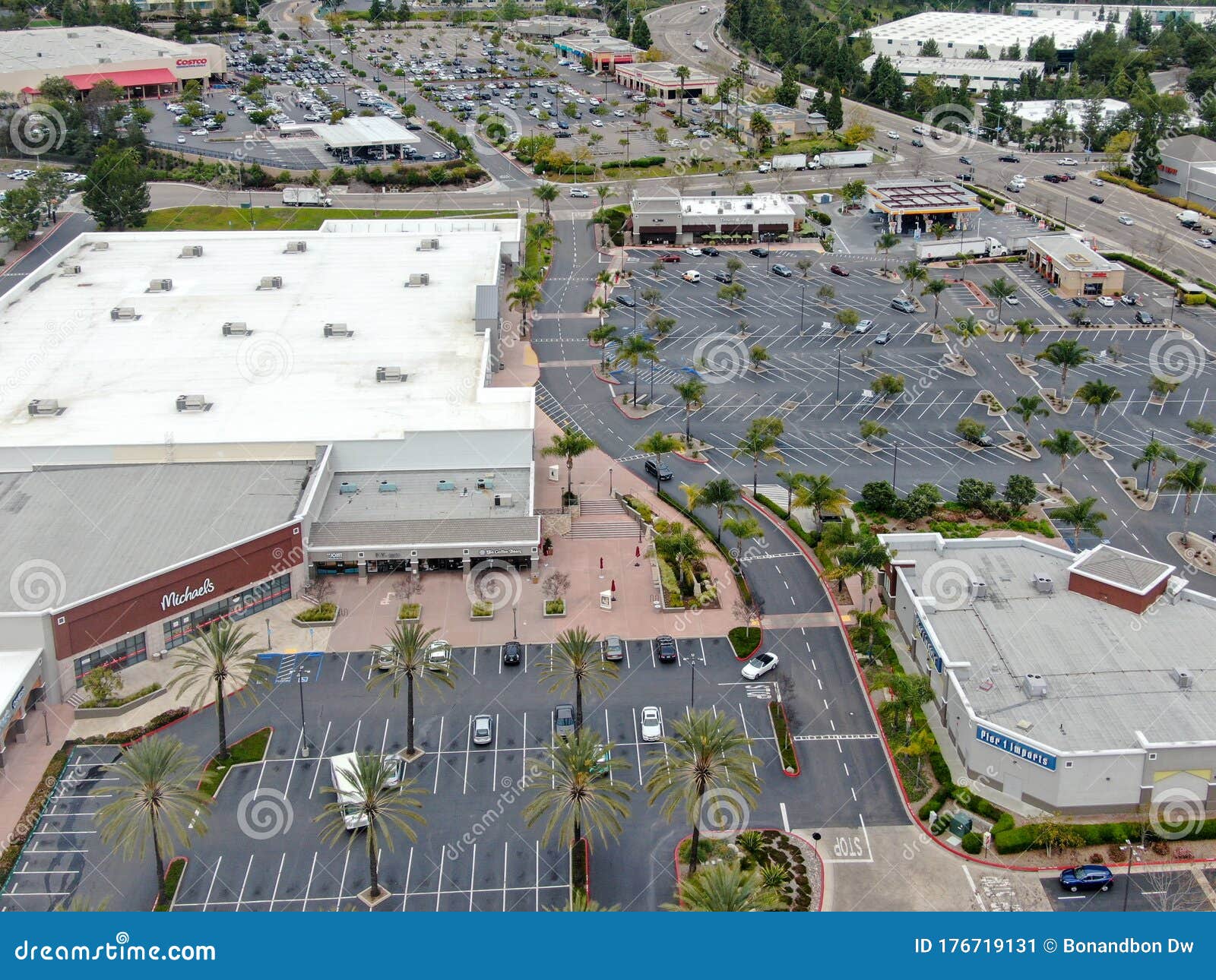 Aerial View of Empty Shopping Center Parking Lot during COVID-19 ... Aerial View of Empty Shopping Center Parking Lot during COVID-19 ...