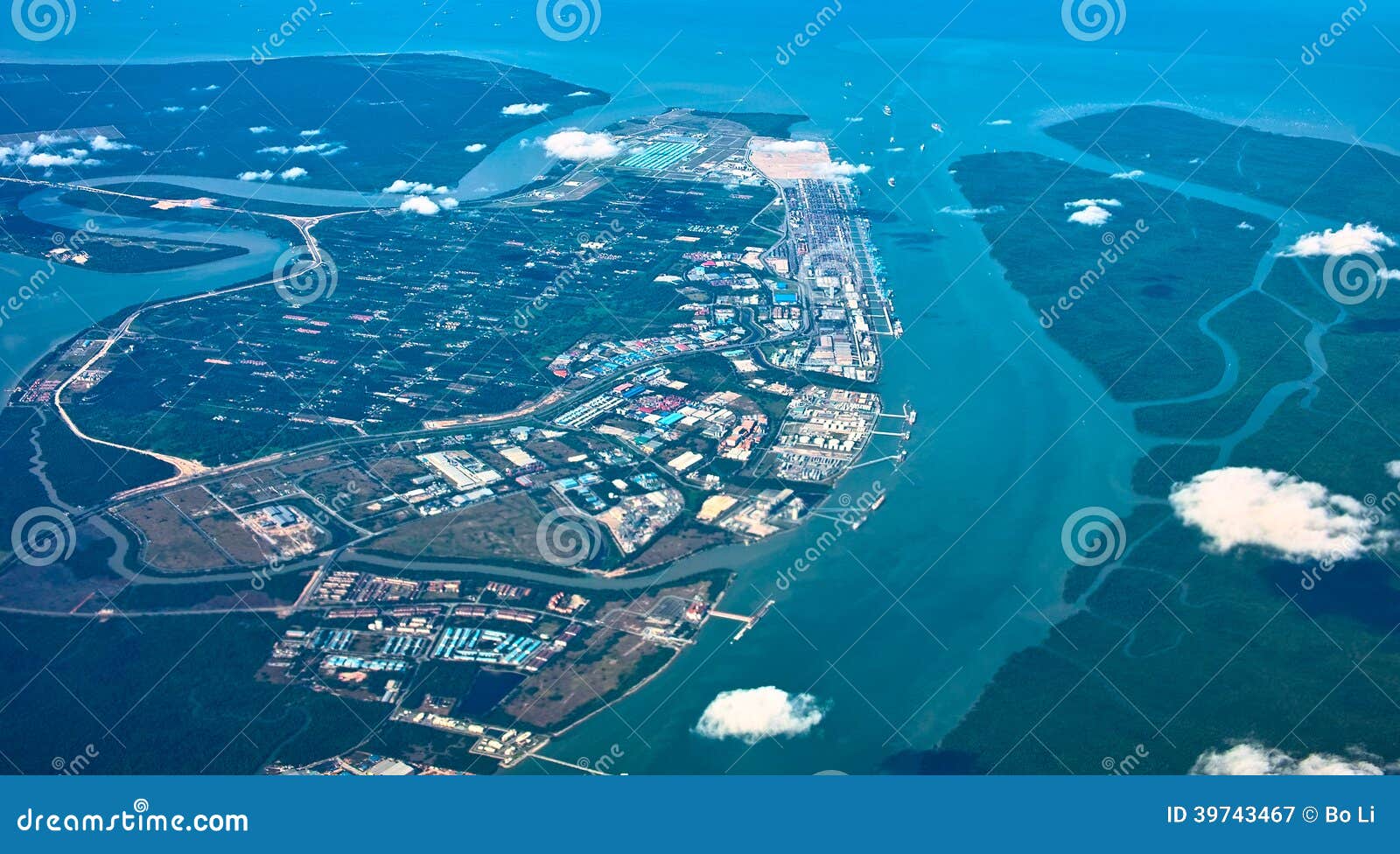 Aerial View of Estuary stock image. Image of city, island - 39743467