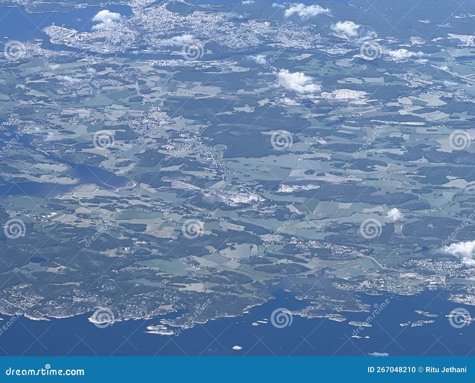 Aerial View of Europe from an Airplane Stock Photo - Image of land ...